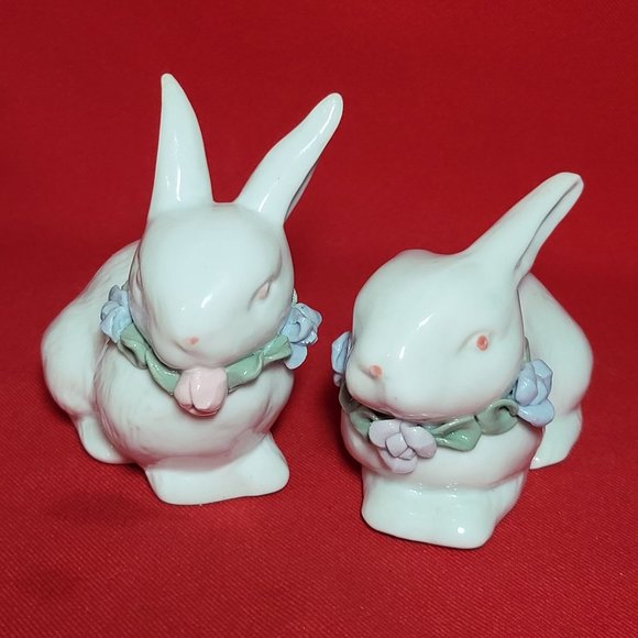 Accents | Vtg Porcelain Bunny Rabbit Figurine Set Of 2 Easter Spring ...